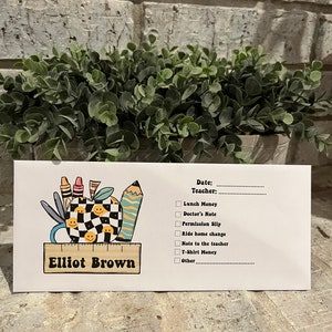 Personalized Printed School Envelopes Back to School Envelopes Kids ...