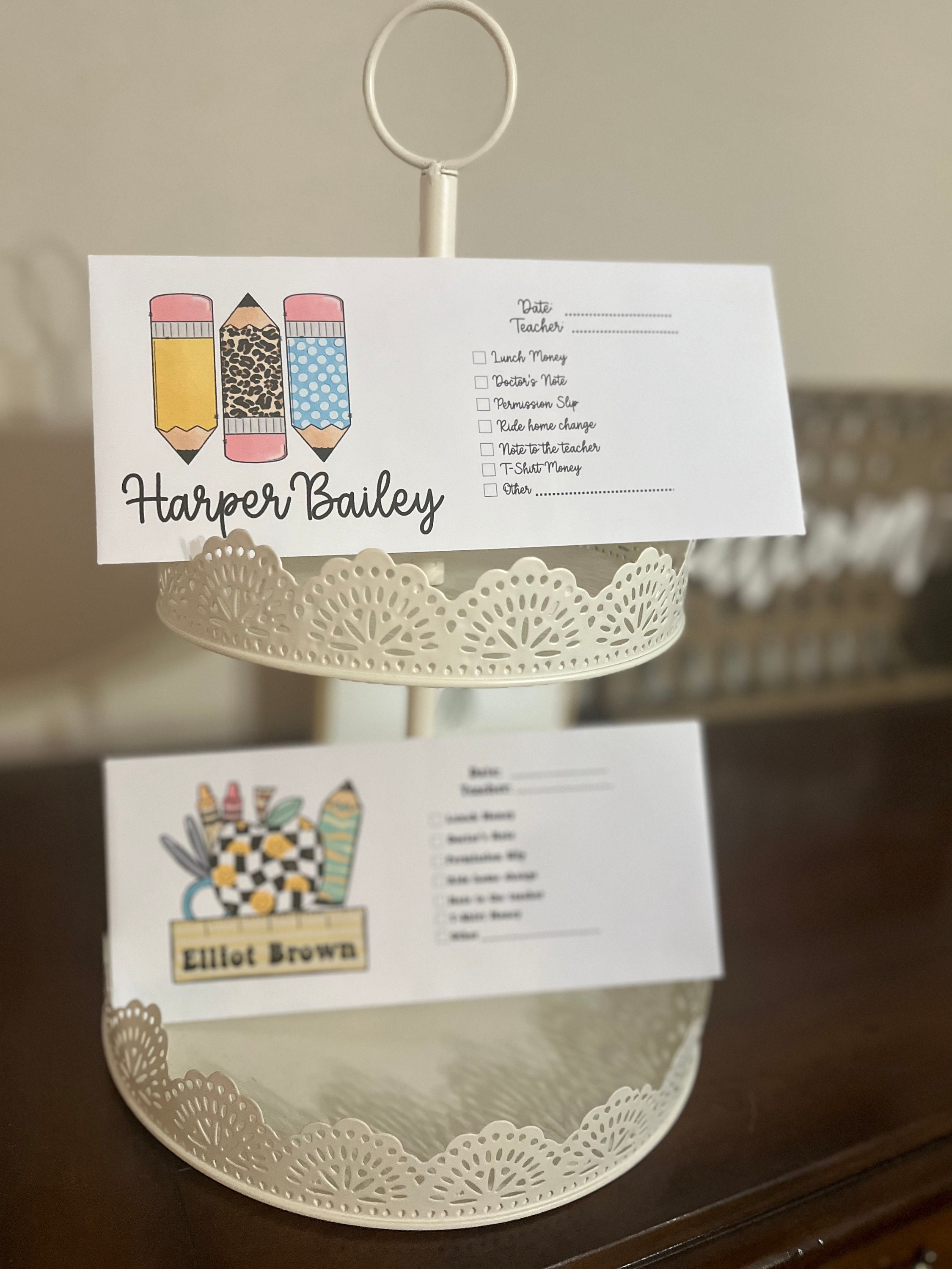 Personalized Printed School Envelopes Back to School Envelopes Kids ...