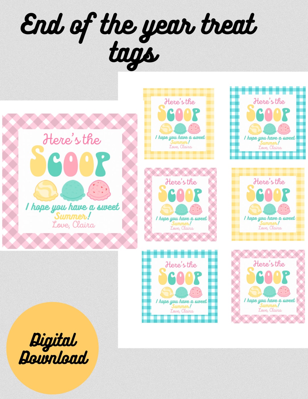 Have a Sweet Summer Class Treat Tags - Etsy