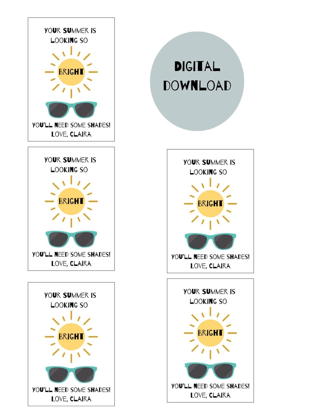 Last Day of School Class Treat Tags - Etsy