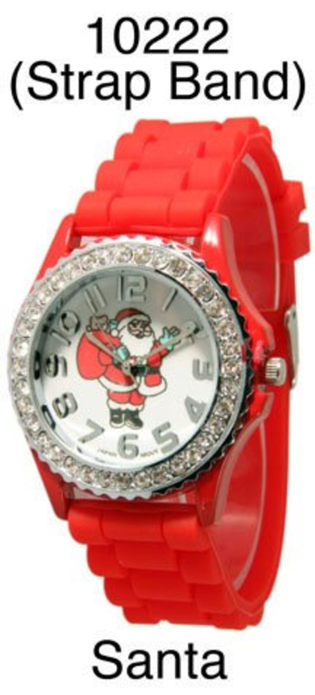 Womens Red Santa Silicone Strap Watch - Etsy
