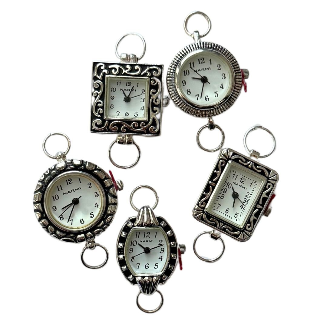 NIMI 5 Piece Silver Watch Face Set for Beading and Jewelry Making - Etsy