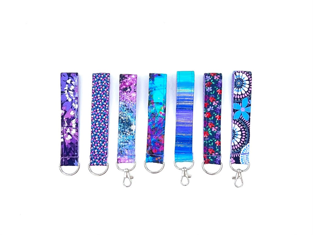 Purple Wristlets Purple Key Fob Purple Galaxy Wristlet Galaxy - Etsy