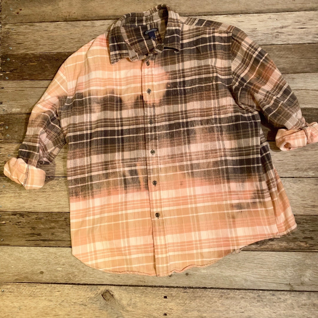 Vintage Distressed Acid Washed Flannel Shirt - Etsy