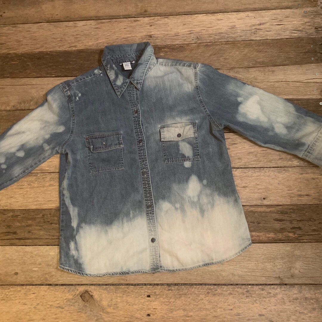 Acid Washed Faded Denim Jean Jacket - Etsy