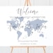 Printable Welcome Sign With Editable Map Color Travel Theme | Etsy