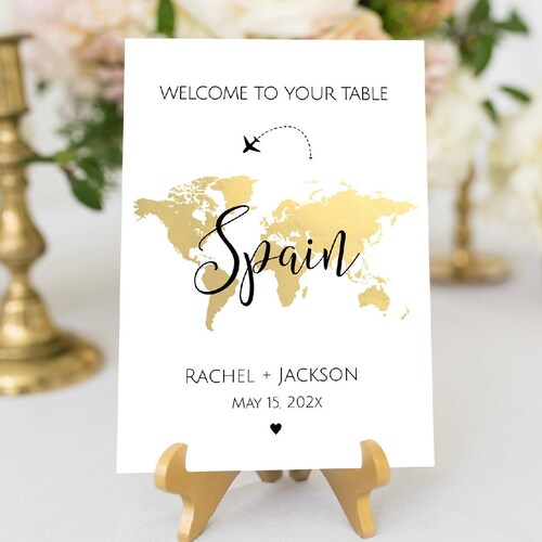 World Map Table Numbers Wedding Centrepiece Table Names | Etsy UK