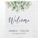 Greenery Welcome Sign Template, Eucalyptus Welcome Sign, Editable ...