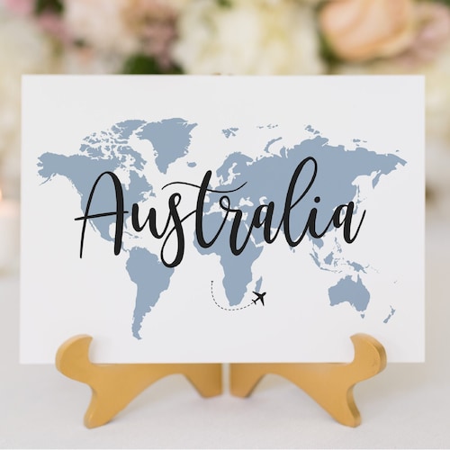 World Map Menu Template Travel Theme Wedding Menu Template | Etsy