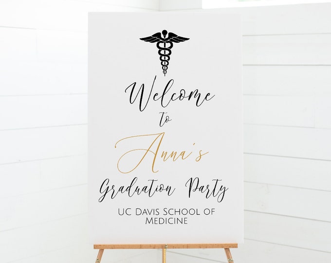 Modern Medical College Graduation Welcome Sign Template, Medical ...