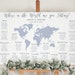 World Map Wedding Seating Chart Template: Travel Theme (editable) - Etsy