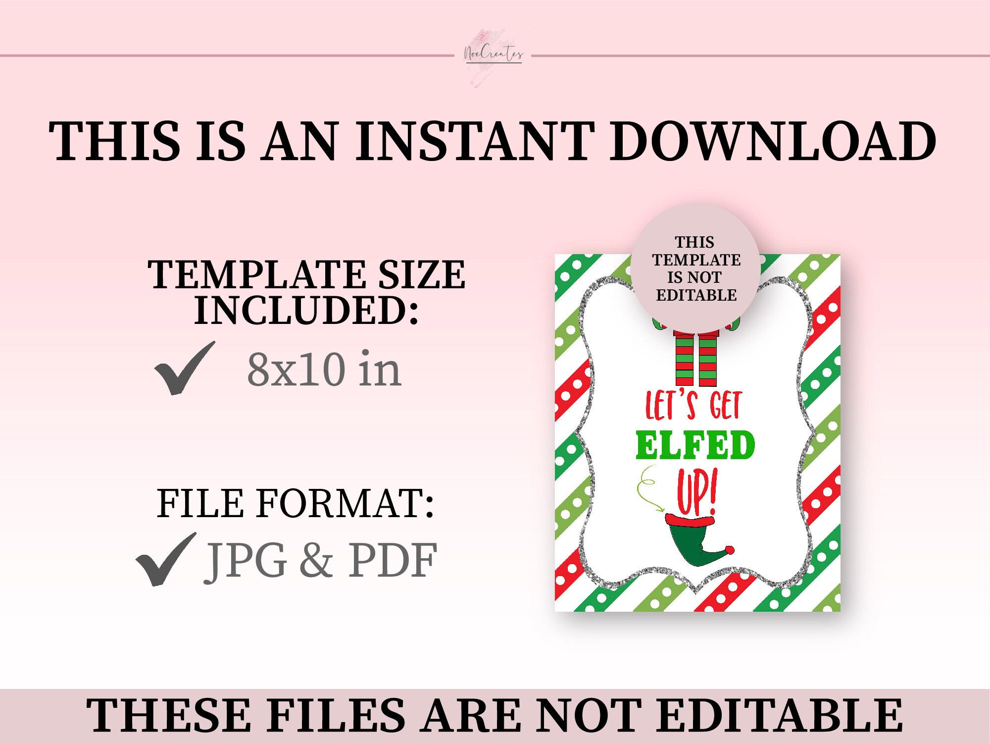 Let's Get Elfed up Sign: Funny Christmas Party Decor (digital Download ...