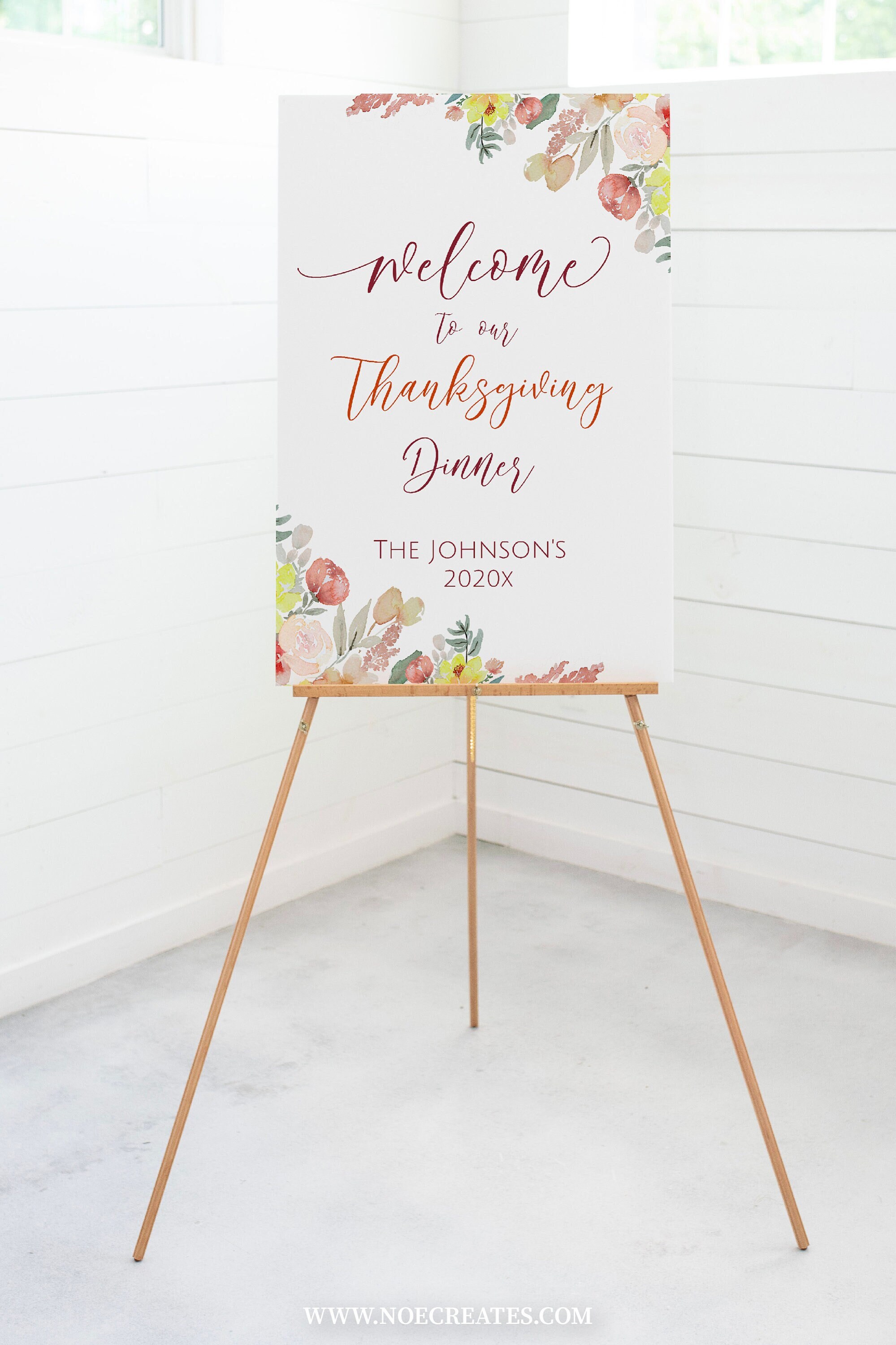 Thanksgiving Welcome Sign Friendsgiving Party Welcome Sign - Etsy