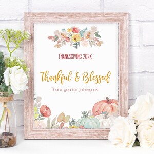 Fall Theme Party Sign, Editable Thanksgiving Sign, Friendsgiving Party ...