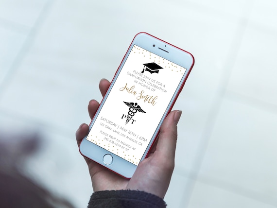 Physical Therapy Graduation Party Invitation Template - Etsy