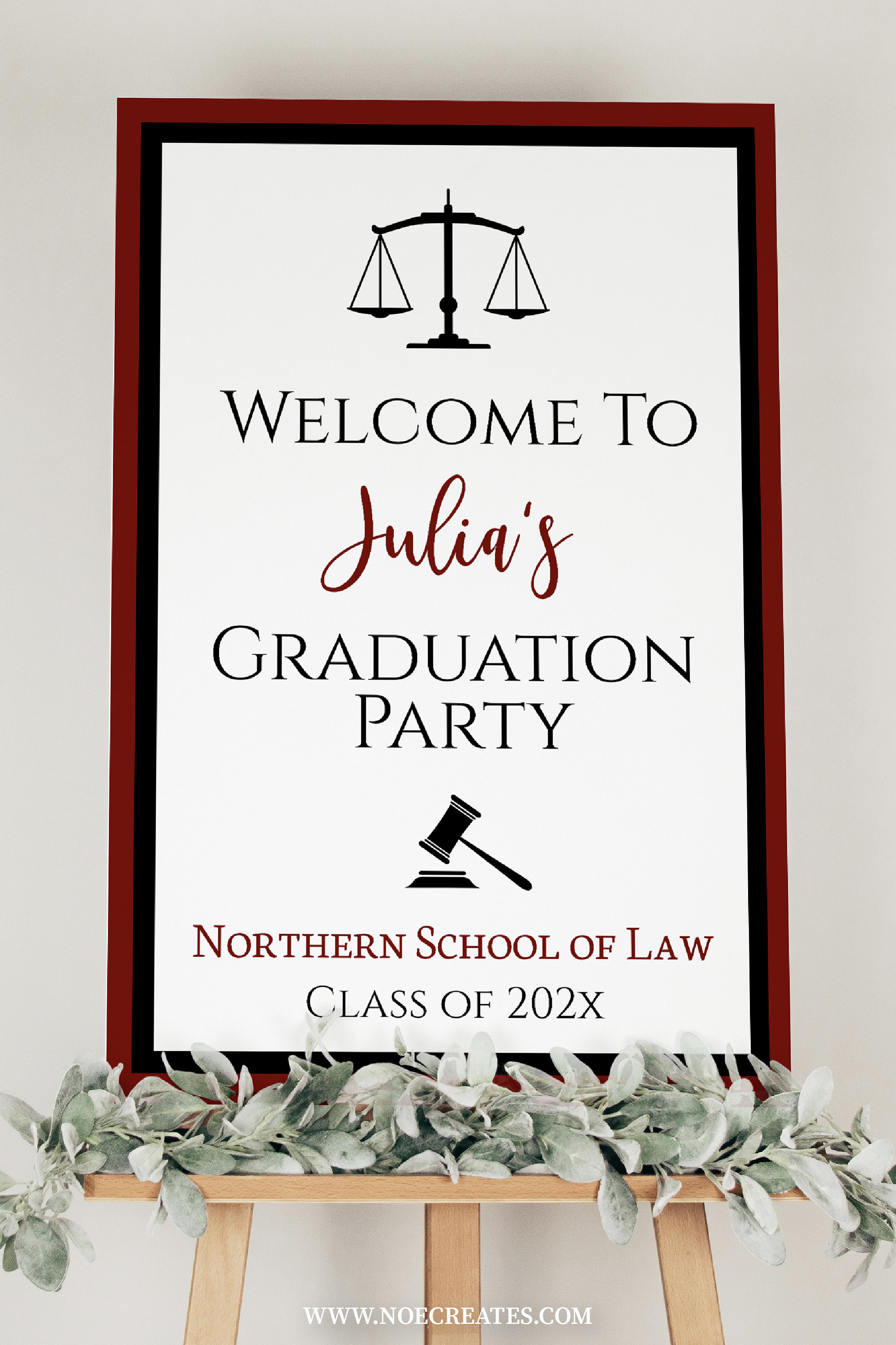 Law School Graduation Welcome Sign Template School of Law - Etsy