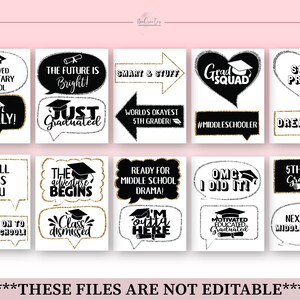 Funny 5th Grade Graduation Photo Booth Props (printable) - Etsy