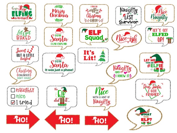 Funny Christmas Photo Booth Props Christmas Party Photo | Etsy