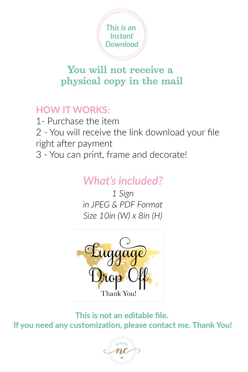 Luggage Drop off Travel Theme Sign Gold World Map Sign | Etsy