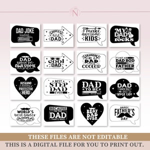 Funny Father's Day Photo Booth Props (printable) - Etsy