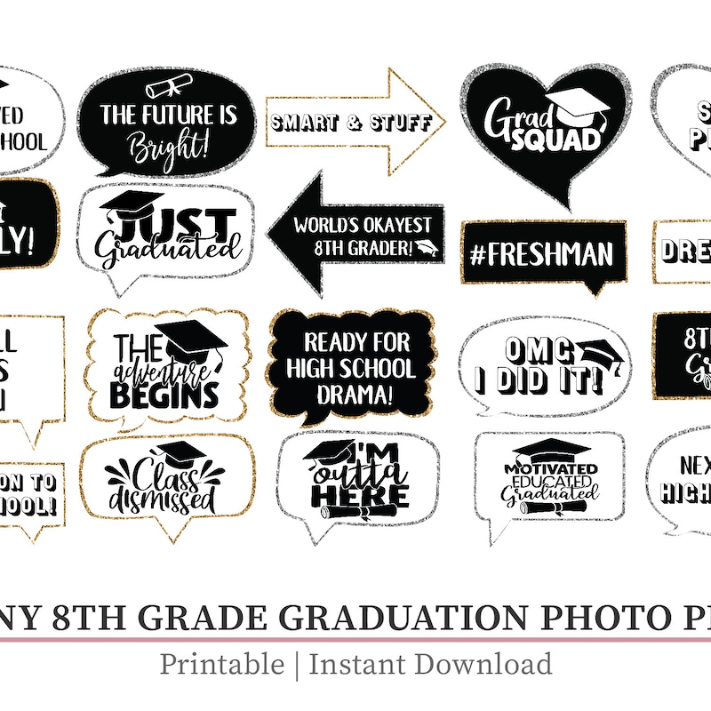 Graduation Posters 8th Grade - Etsy