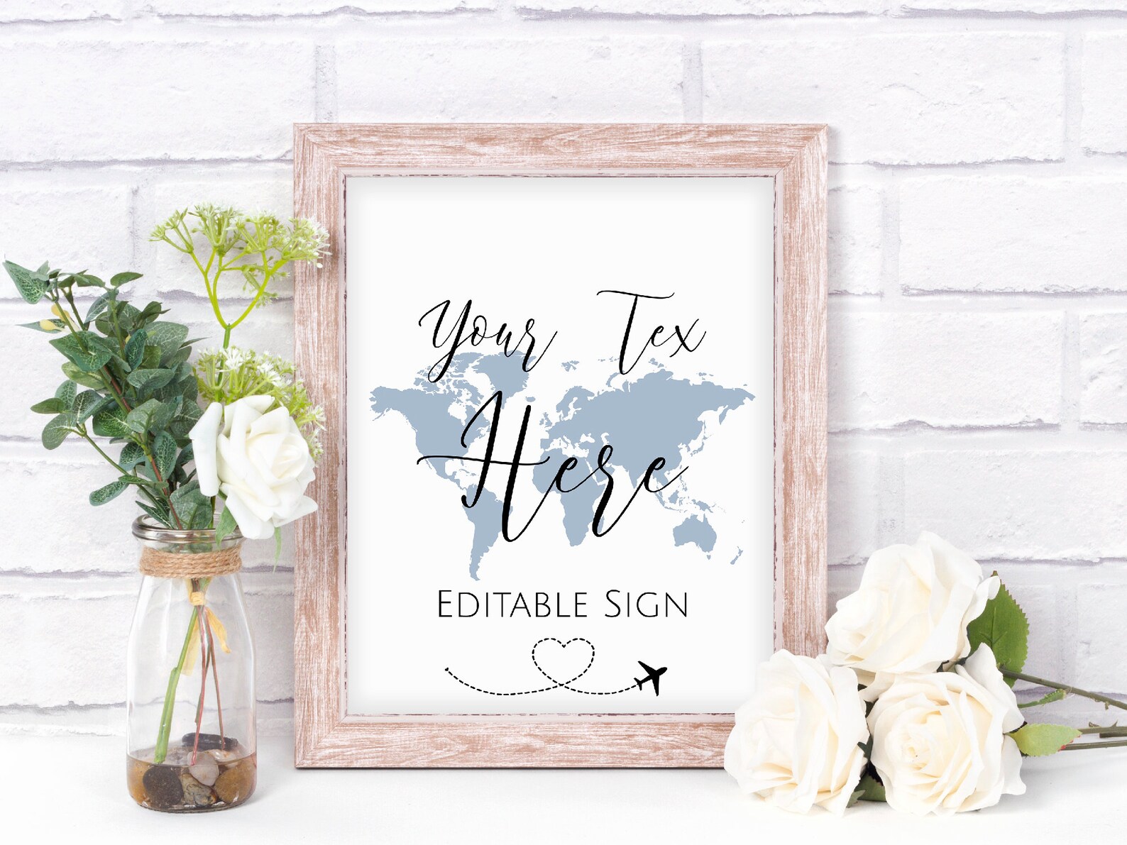 Custom World Map Sign Template Select the Map Color of Your - Etsy