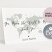 Editable Map Thank You Card, Printable World Map Thank You Card, Travel ...
