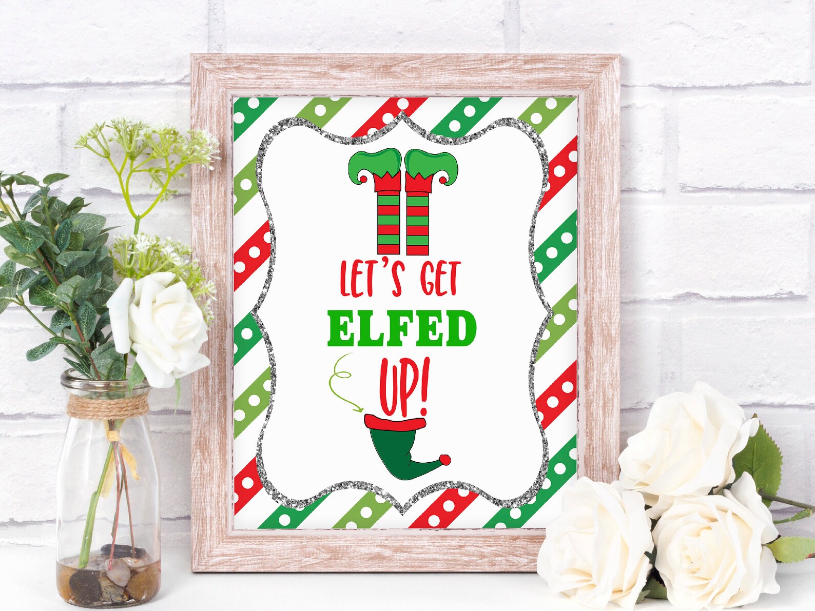Let's Get Elfed up Sign: Funny Christmas Party Decor (digital Download ...