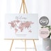 Rose Gold Map Welcome Sign Template, Printable Welcome Sign, Baby ...