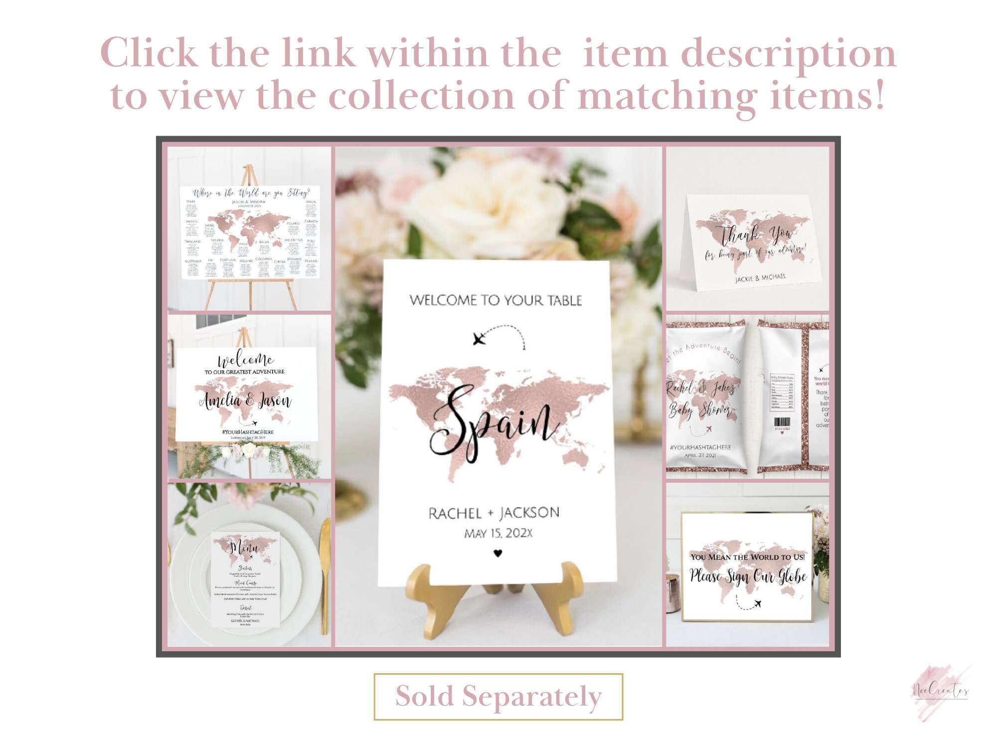 Rose Gold Map Welcome Sign Template Printable Welcome Sign - Etsy