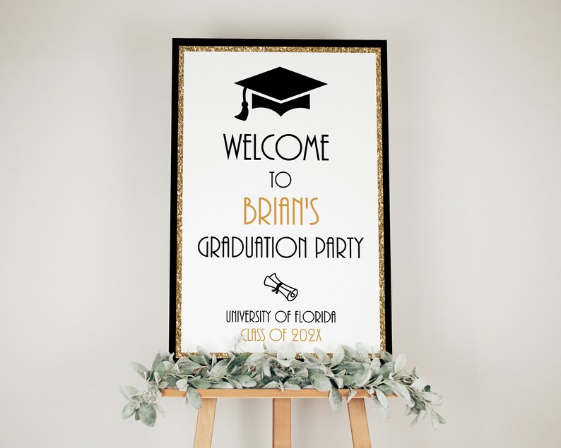 Printable Graduation Welcome Sign Congrats's Grad Sign - Etsy