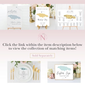 Gold Africa Map Wedding Menu Template (digital Download) - Etsy