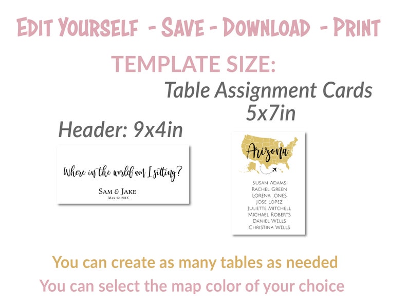USA Map Hanging Seating Chart Template String Seating Chart - Etsy