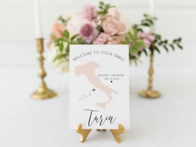 Italy Map Table Names Template Editable Italy Table Numbers | Etsy