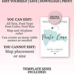 Dominican Republic Map Table Names, DR Map Table Numbers Template ...