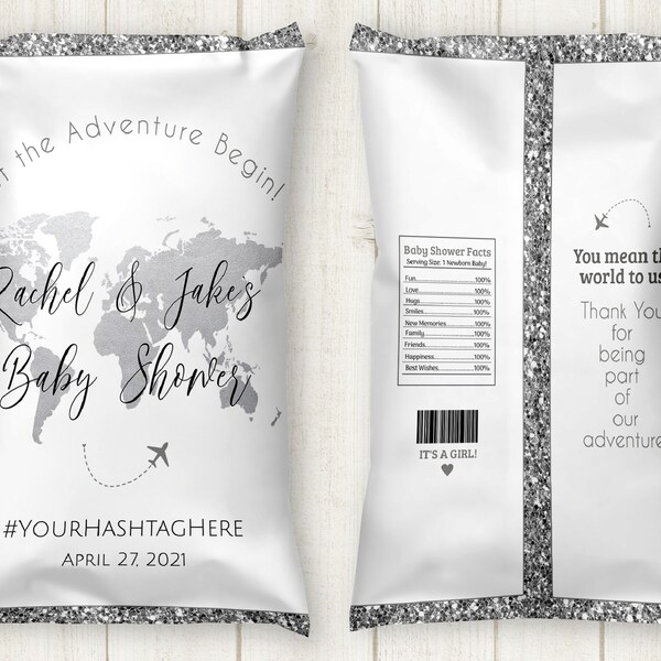 World Map Chip Bag - Etsy