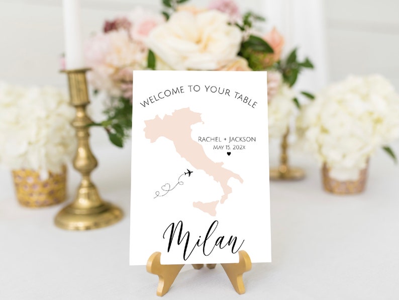 Italy Map Table Names Template Editable Italy Table Numbers | Etsy