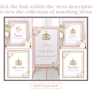 Carousel Party Sign Template, Merry Go Round Sign, Editable Party ...