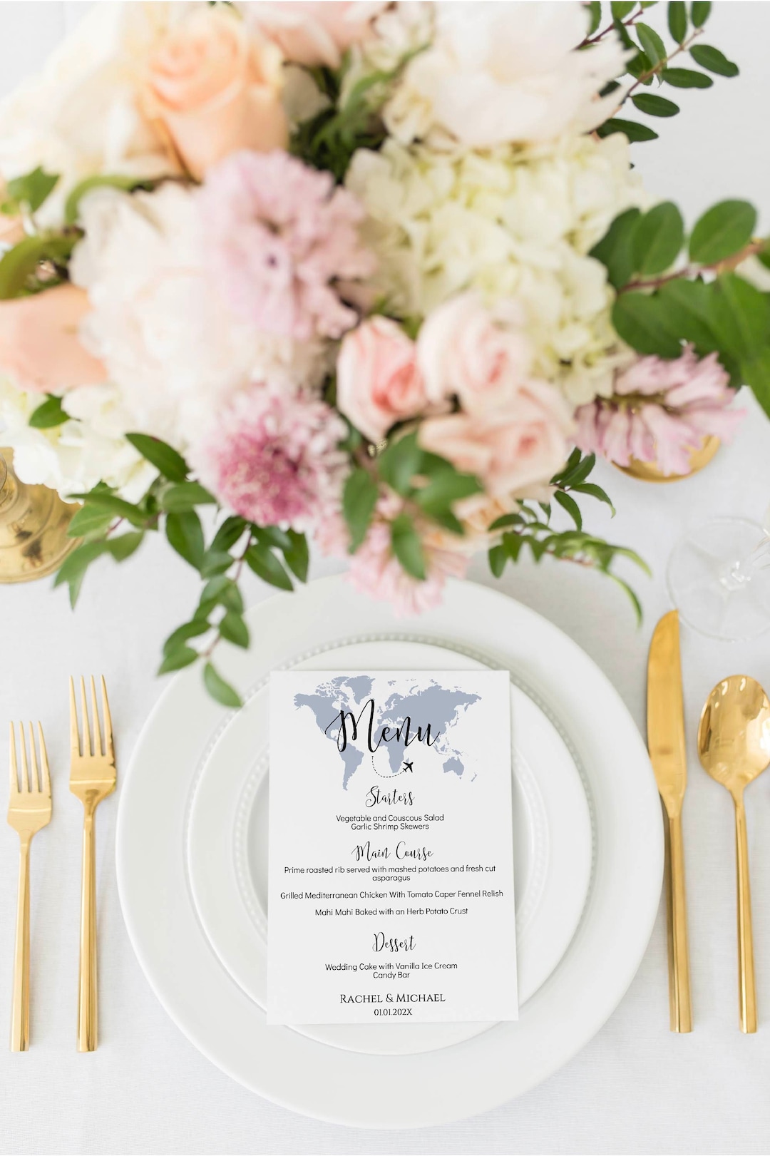 Custom Map Menu Template, Editable World Map Menu Template With the Map ...