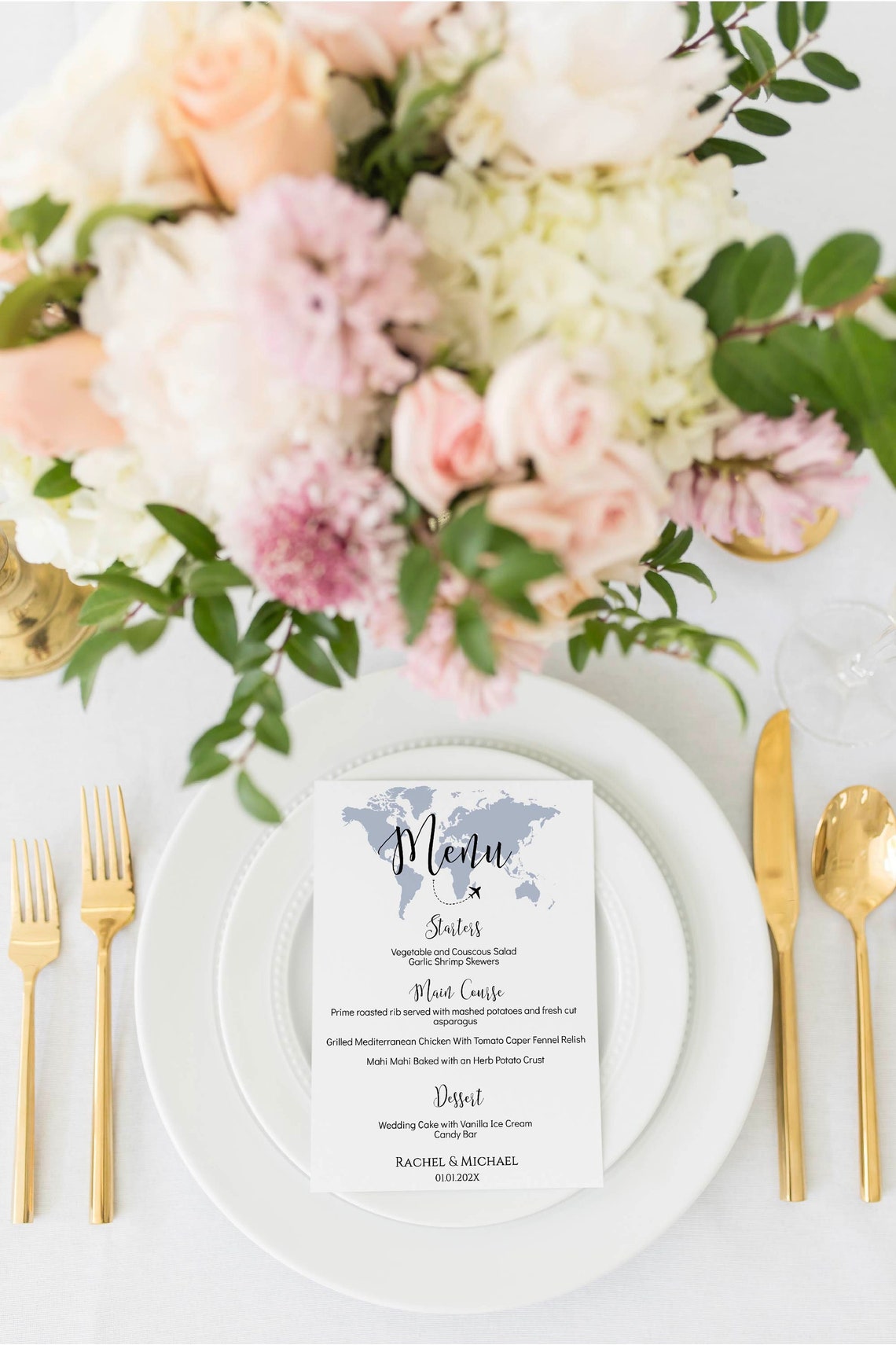 Custom Map Menu Template Editable World Map Menu Template - Etsy