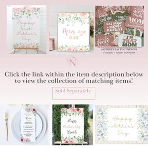 Mother's Day Welcome Sign, Editable Mother's Day Sign, Floral Sign ...