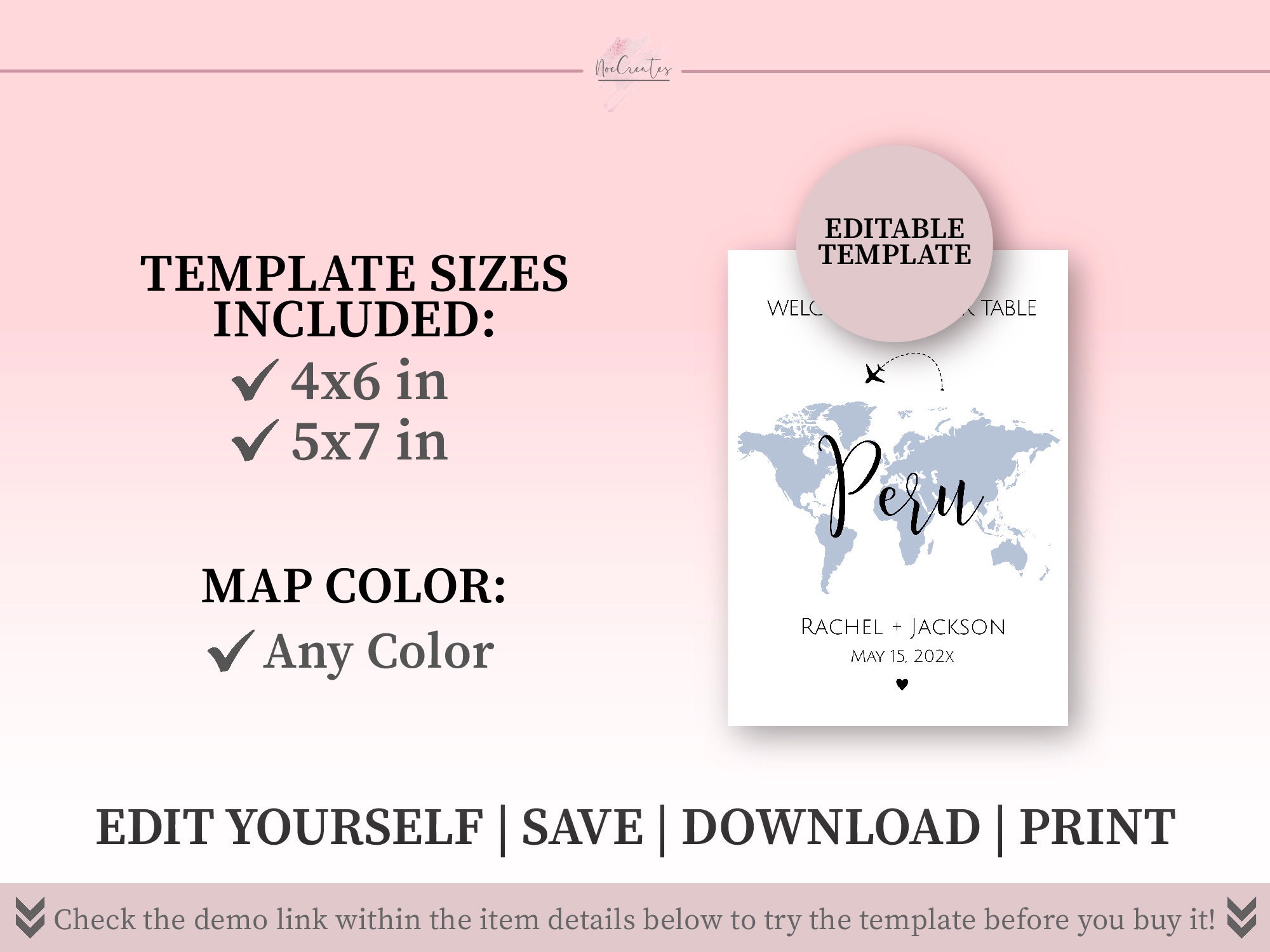 Editable Map Table Names Template Custom World Map Table - Etsy UK