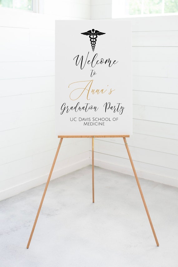 Medical School Graduation Welcome Sign Printable Graduation - Etsy