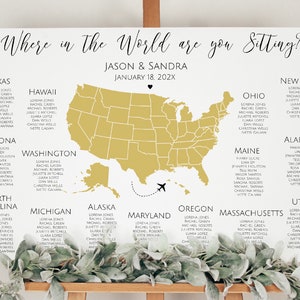 USA Map Seating Chart Template, Where in the World Are You Sitting ...