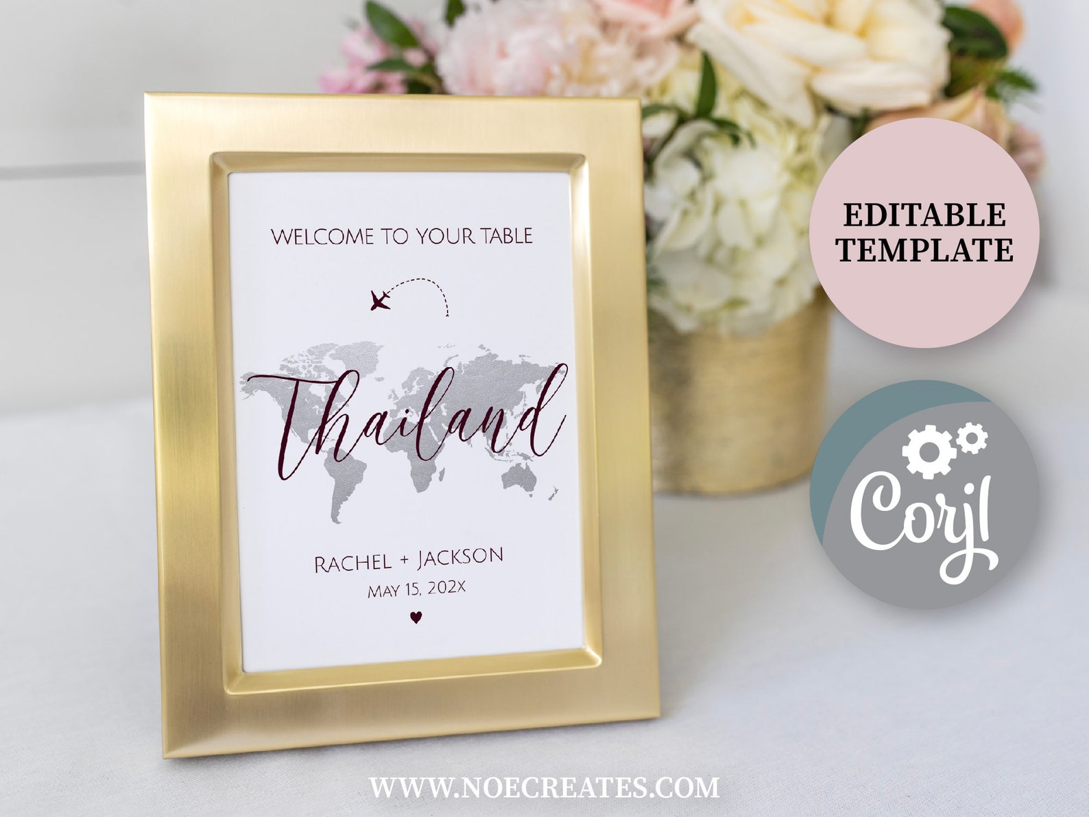 Silver Map Table Names Template Editable World Map Table - Etsy