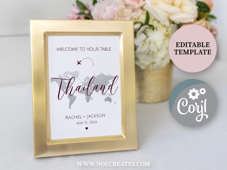 Silver Map Table Names Template Editable World Map Table - Etsy