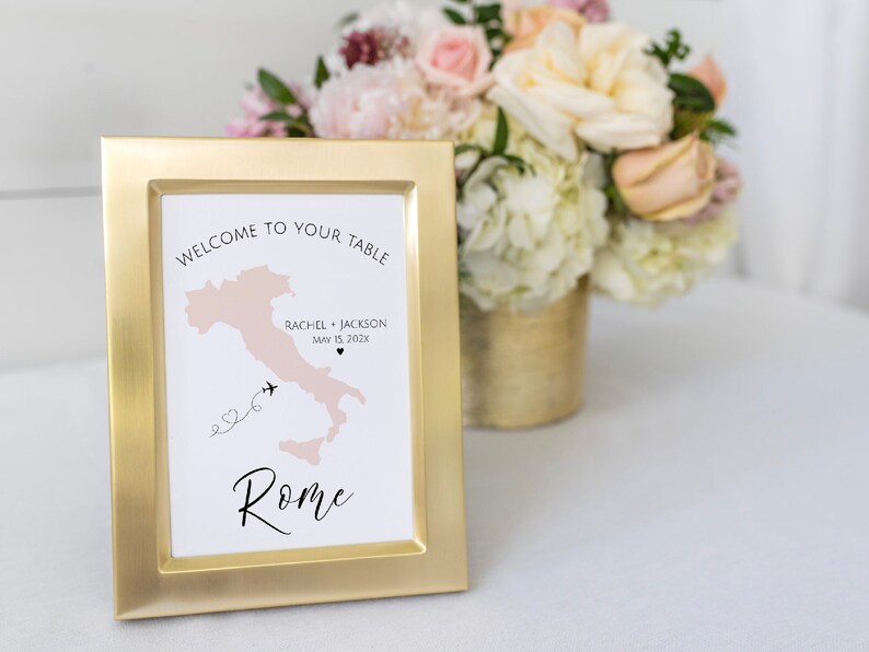 Italy Map Table Names Template Editable Italy Table Numbers | Etsy