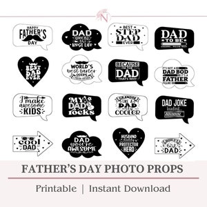 Father's Day Photo Booth Props, Funny Father's Day Photo Props, Father ...