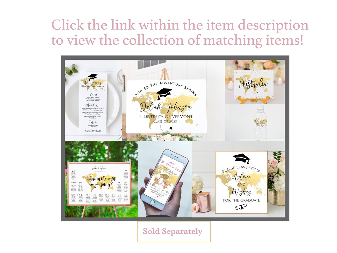 Travel Theme Graduation Sign Graduation Advice and Wishes | Etsy