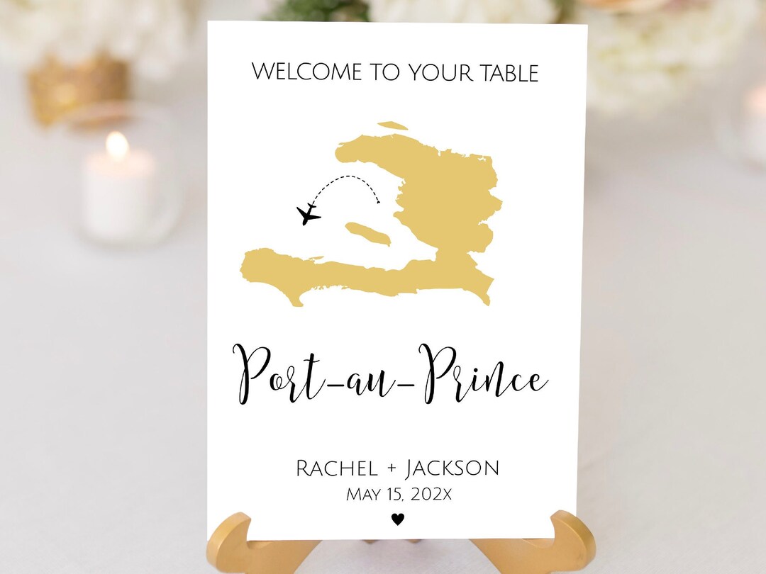 Haiti Map Table Numbers, Editable Table Names Template, Haiti Table ...